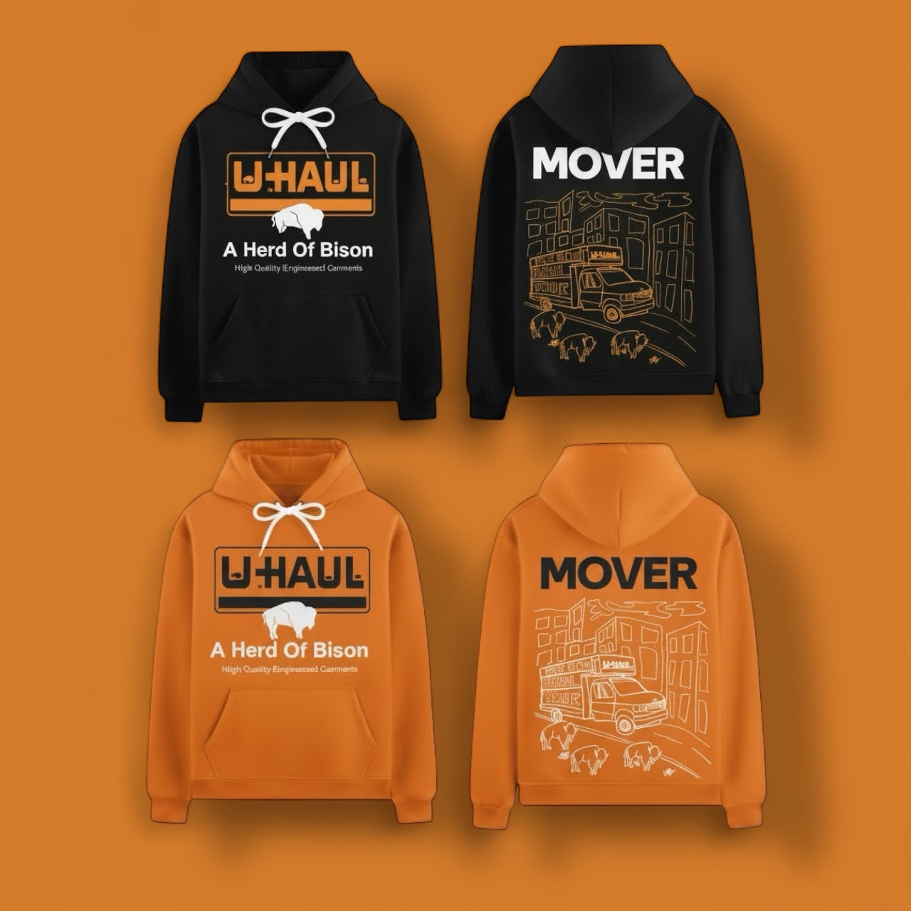 BISON x U-Haul Movers Hoodie – A Herd of Bison